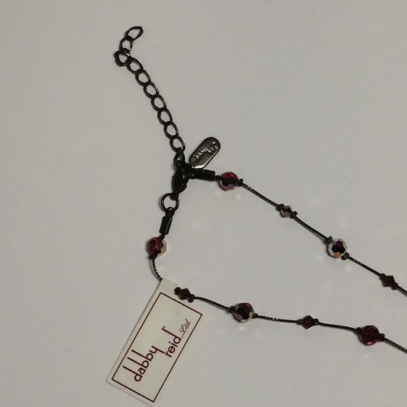 Dabby Reid | Jewelry | Dabby Reid Red Velvet Necklace Swarovski Crystal ...